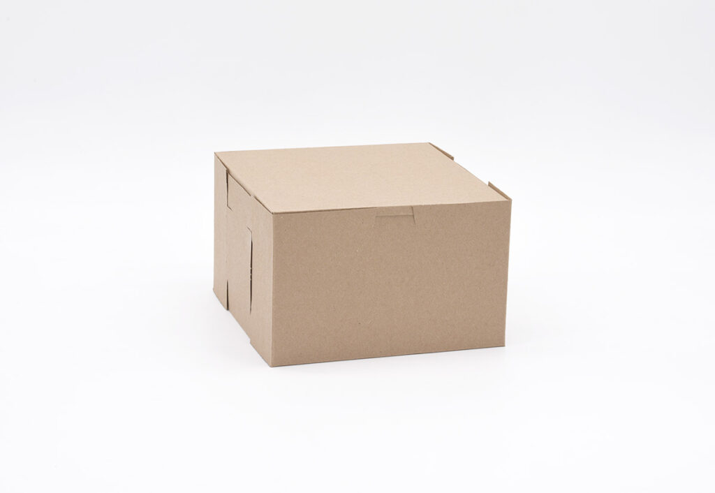 8"x8"x5" Lock Corner Kraft Bakery Box, 1 Piece - QCCMA