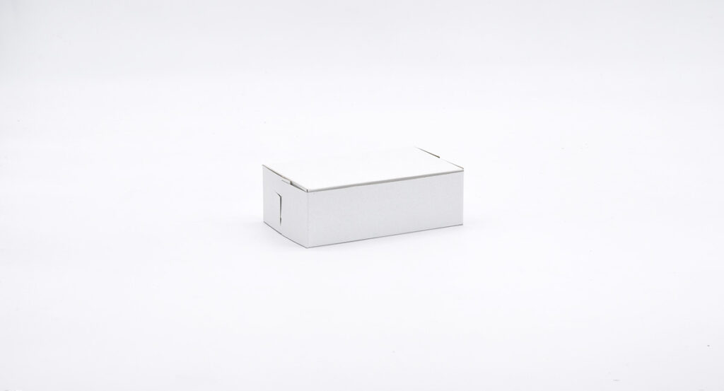 6 1/4"x3 3/4"x2 1/8" Lock Corner White Bakery Box, 1 Piece - QCCMA